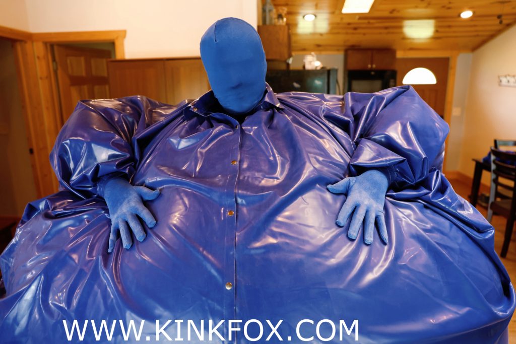 Inflatable Blueberry latex suit – KinkFox
